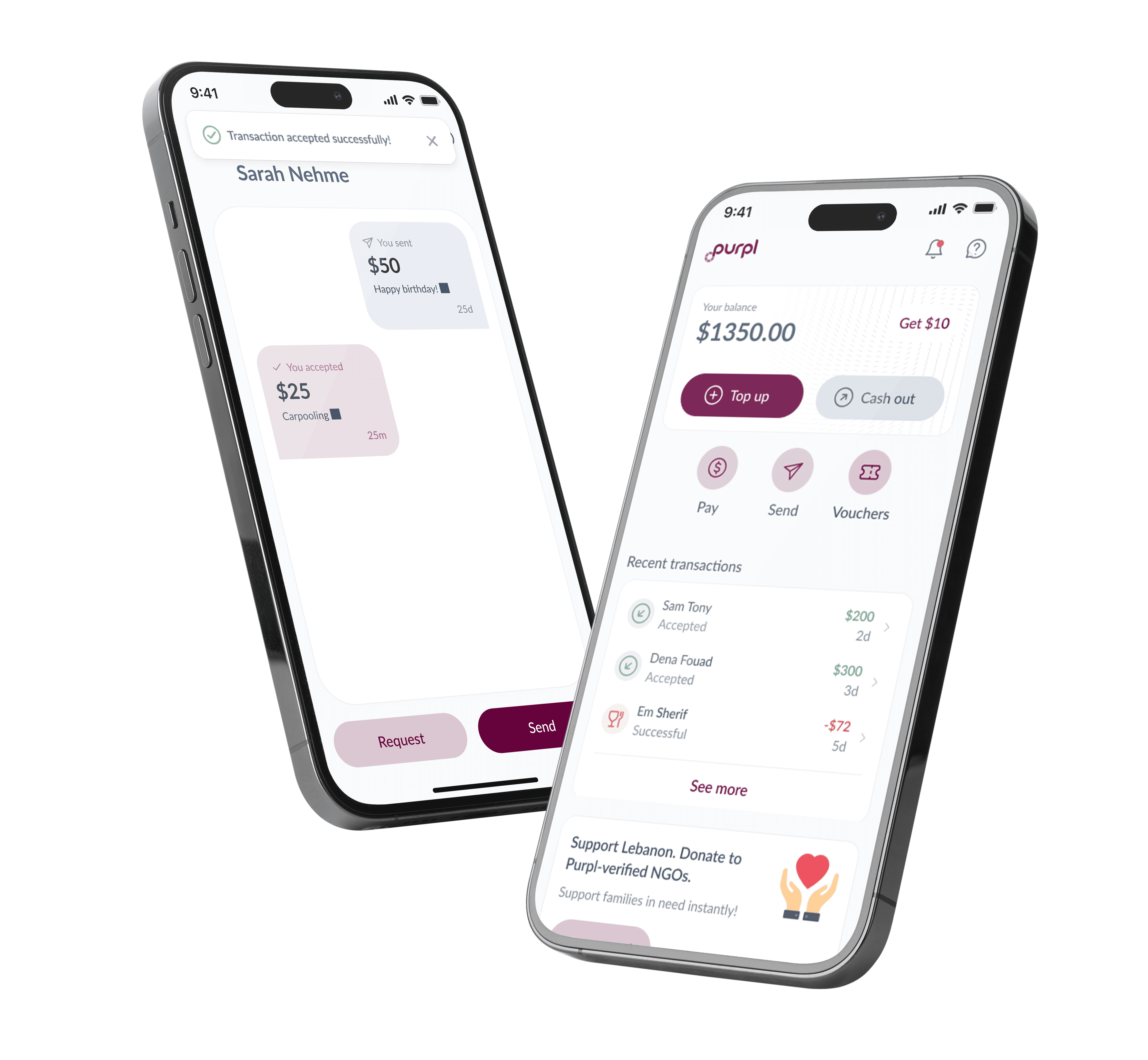 Receive money in Lebanon from anywhere - Purpl
